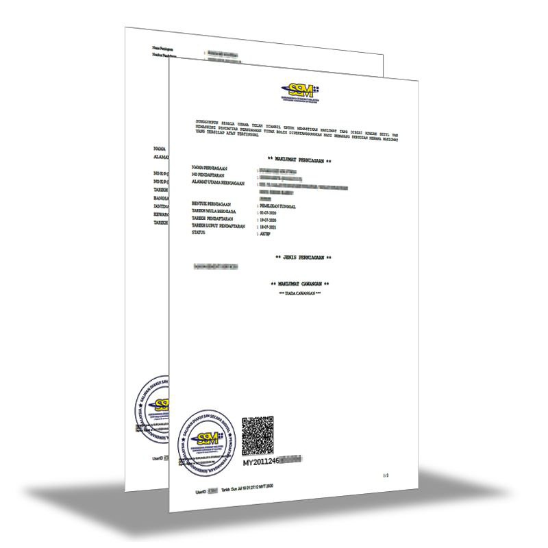 Change Business Info - Alamat | Jenis Perniagaan | Cawangan